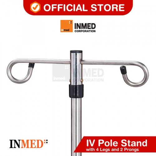 Inmed IV Pole Stand – Adjustable Chrome IV Stand with 4 Legs & Swivel ...